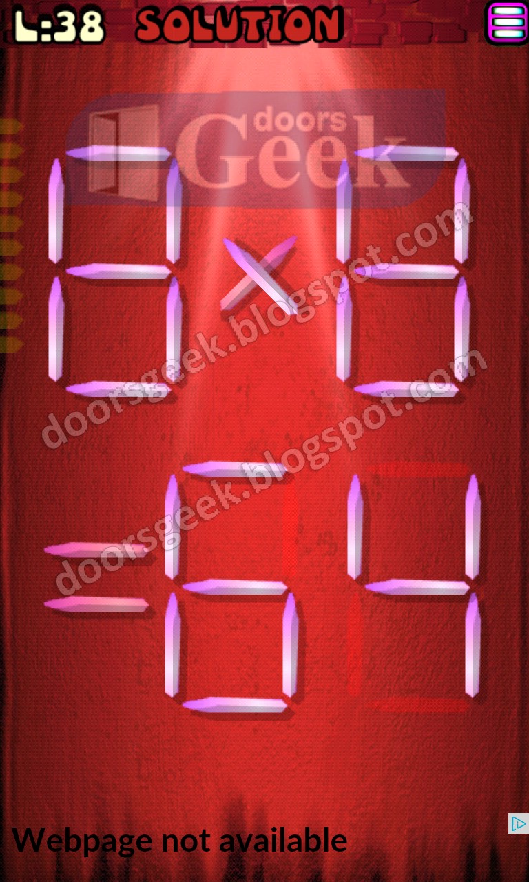 Matches Puzzle [Episode 1] Level 38 Solution ~ Doors Geek